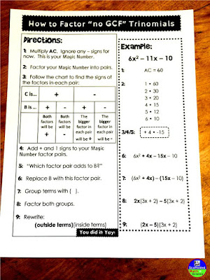 Scaffolded Math and Science: Introducing Quadratic Factoring with ...