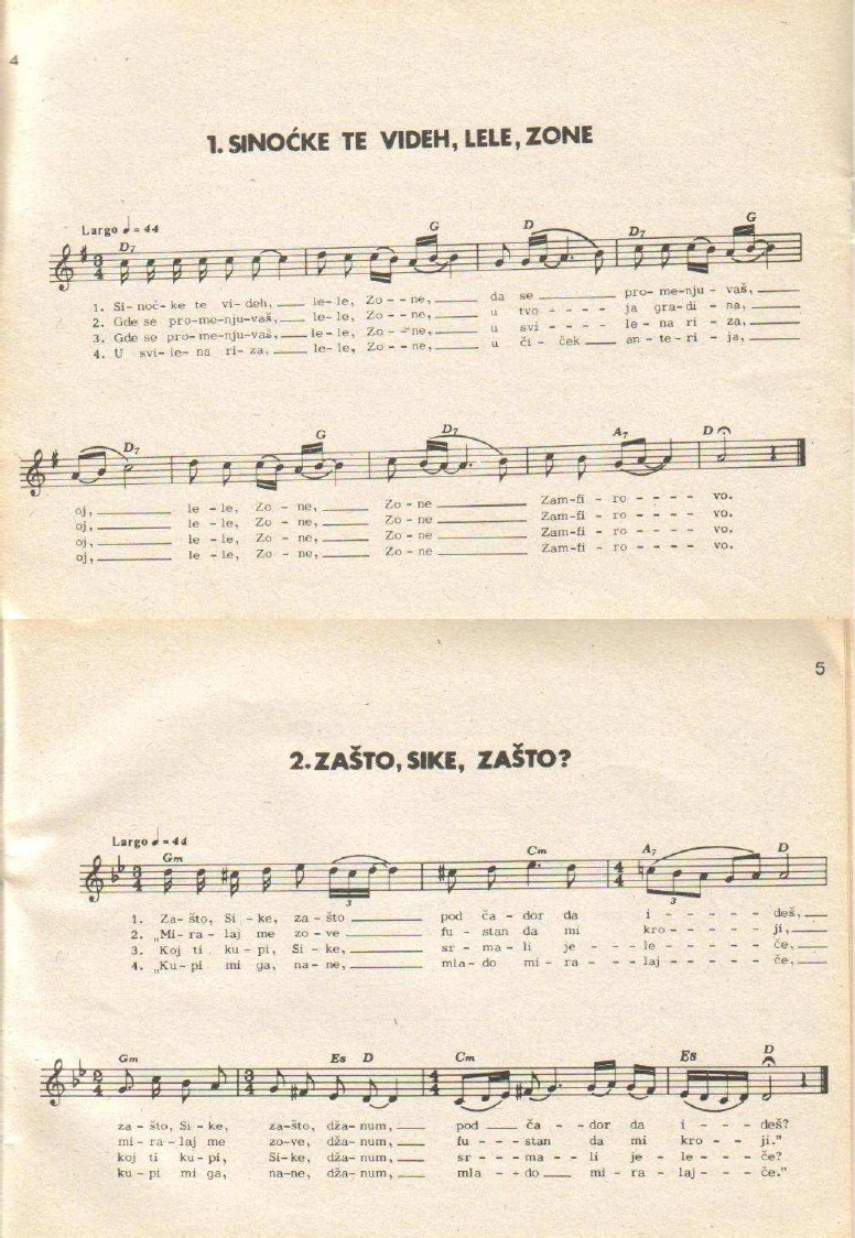 Note za Narodnu Muziku i Kola