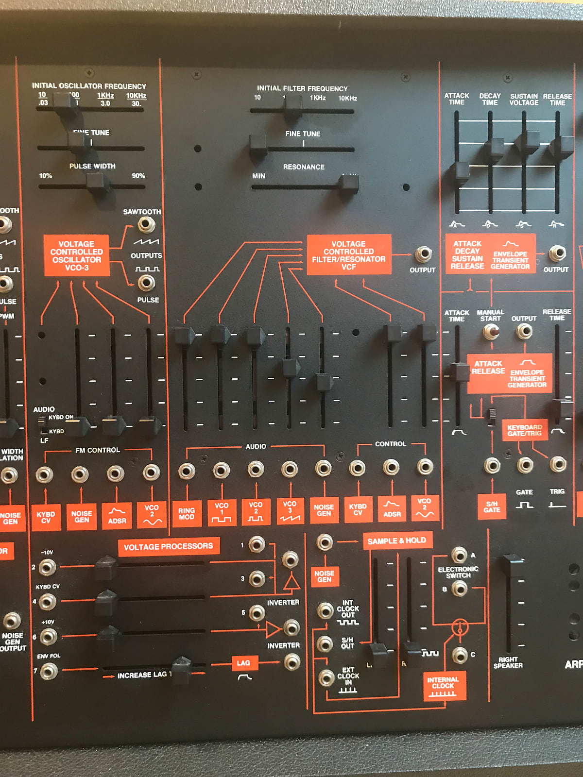 MATRIXSYNTH: ARP 2601 with 3620 Keyboard w/ Matching Serial Numbers SN 0807