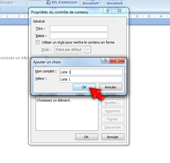 Astuces dans Microsoft office: Liste déroulante dans Word