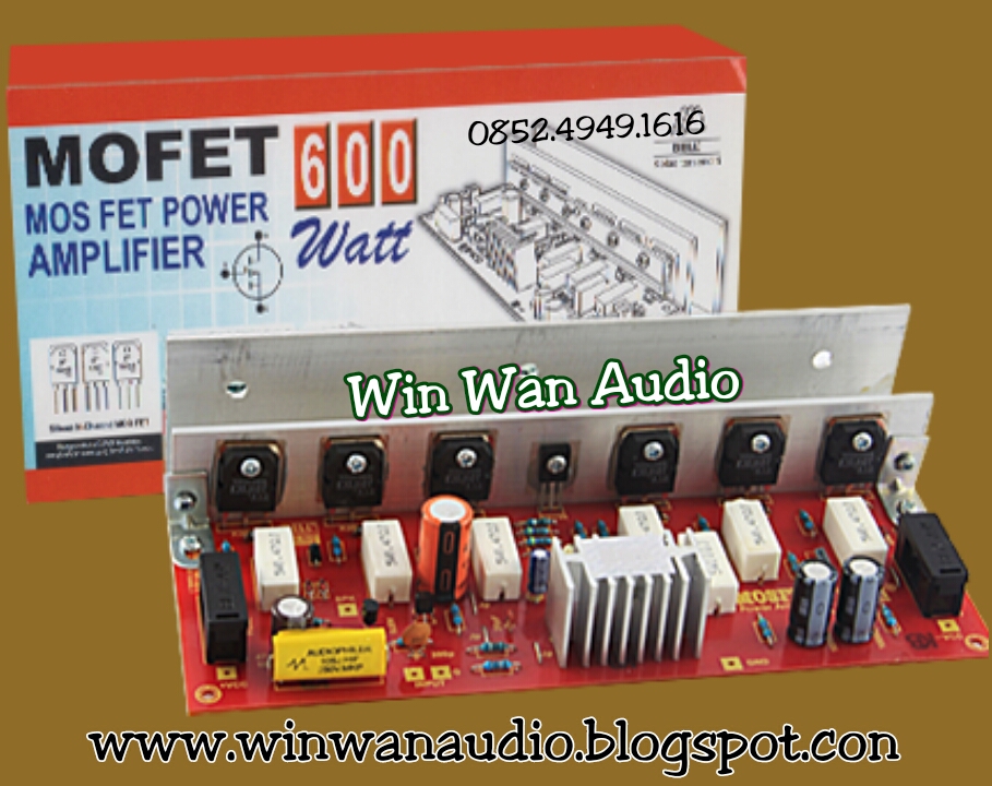 WIN WAN AUDIO: Kit Amplifier Mosfet (Mofet 2x600 Watt)