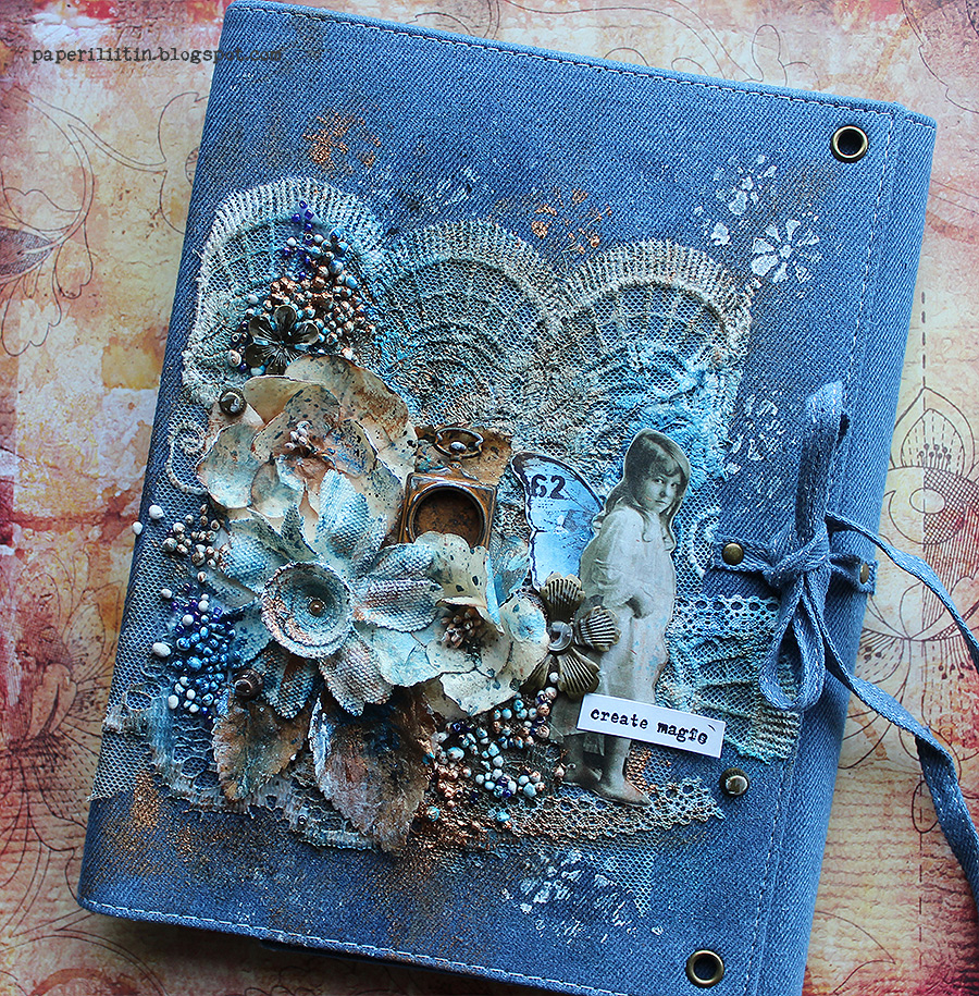 Riikka Kovasin - Paperiliitin: Denim Journal Cover - GDT Finnabair ...