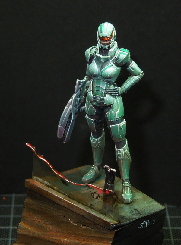 Step by Step - Female Galaxy Defender | planetFigure | Miniatures