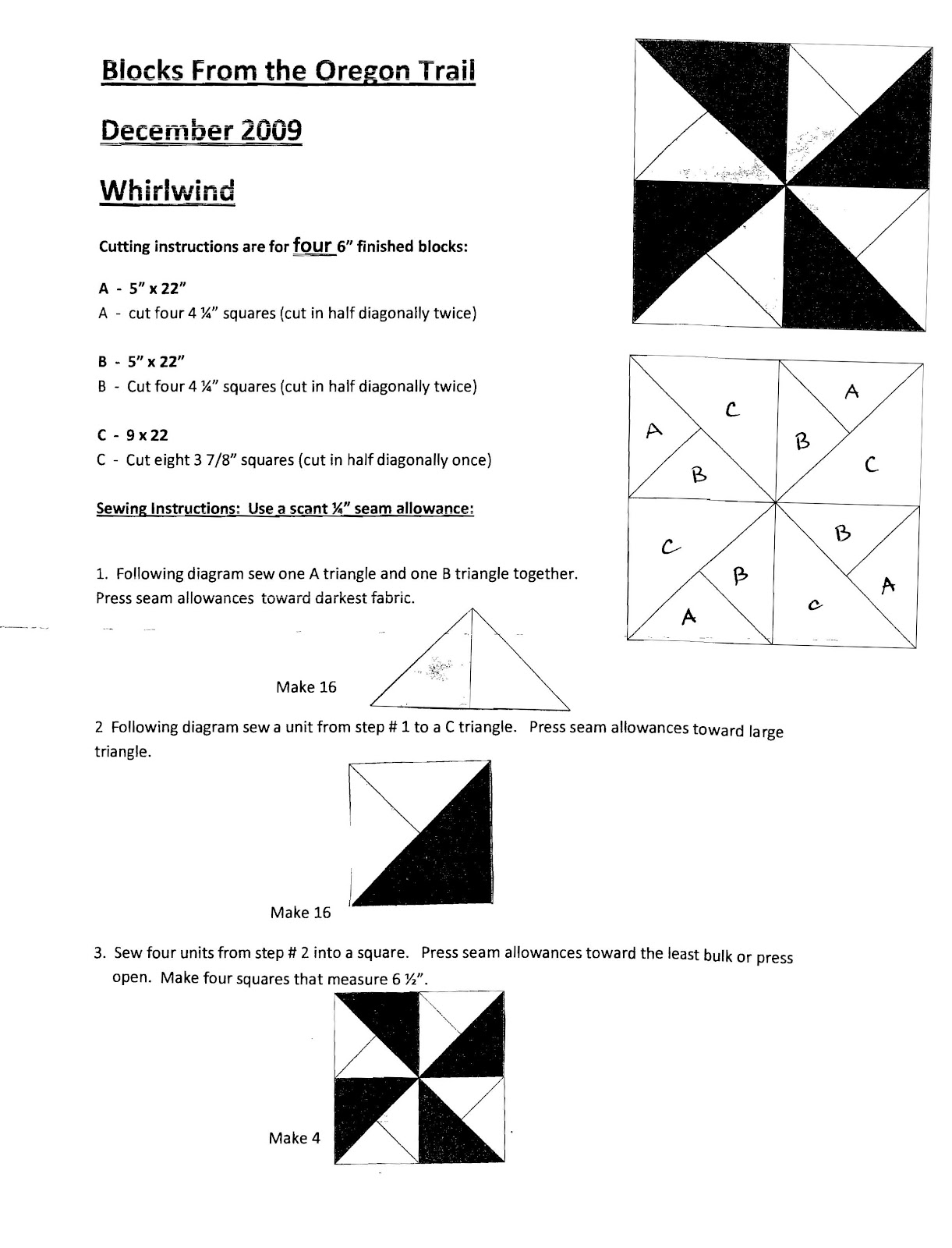 Oregon Trail Quilt: Whirwind - My Welcome Home Farm