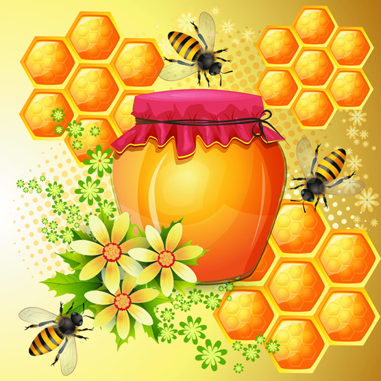Vector Mật Ong - Con Ong - công ty in ấn