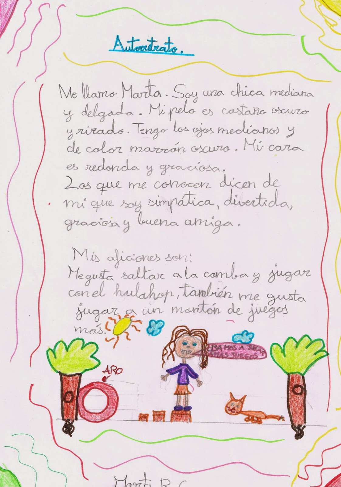 Tercer Curso de Educación Primaria: Autorretrato