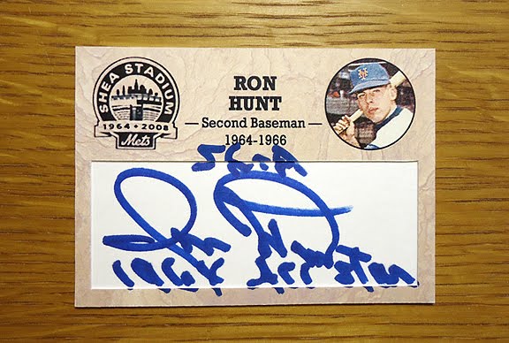 The Amazing Shea Stadium Autograph Project: #3) RON HUNT
