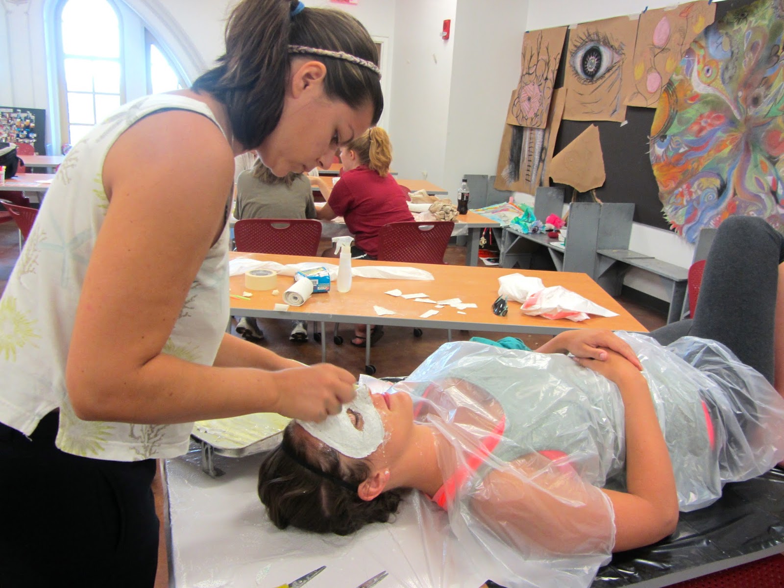 Rachel Mims, Artist, MS Art Therapy : Plaster Mask Making