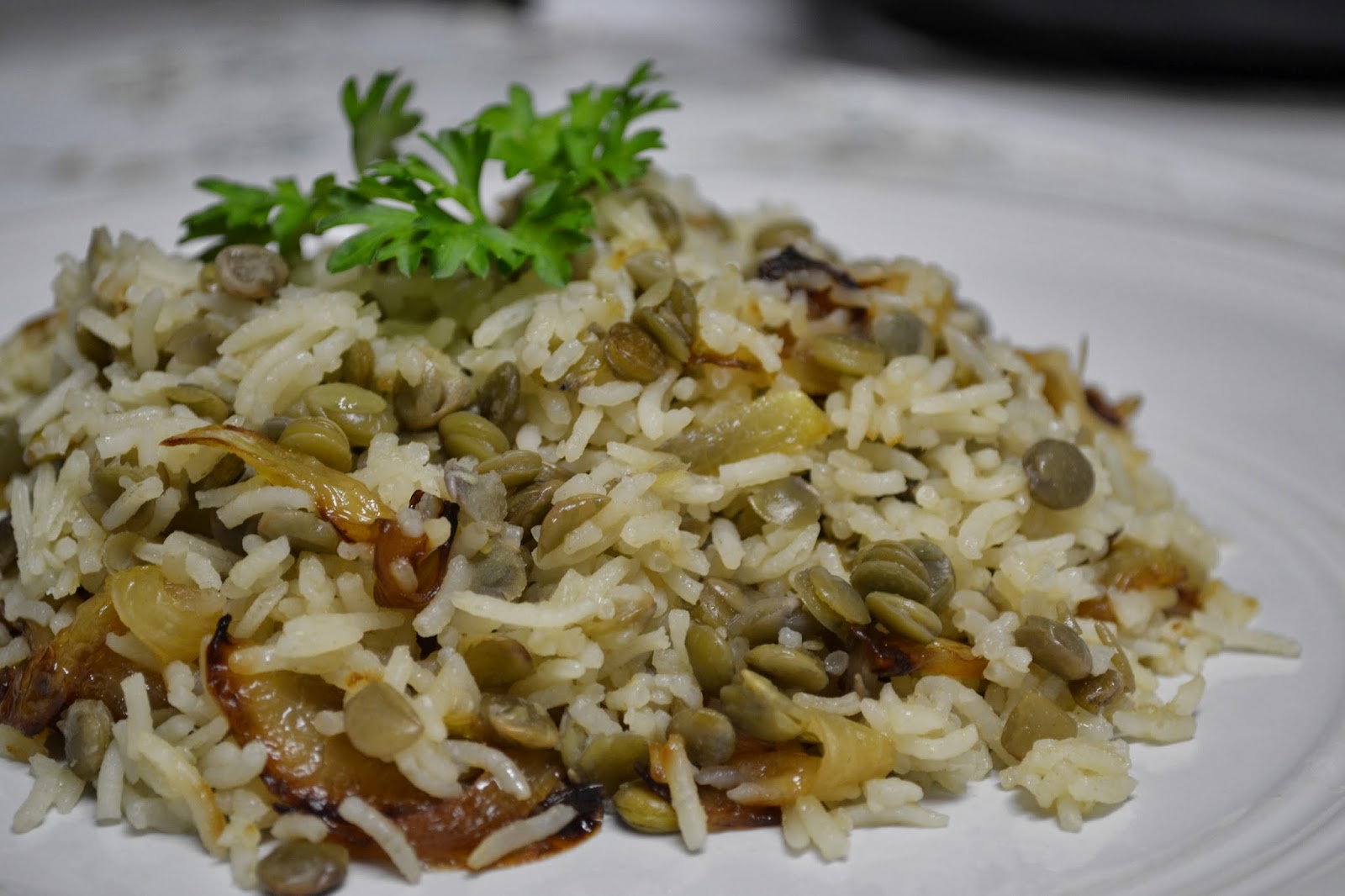 sweetmaple: Lentil Rice with Caramelized Onion