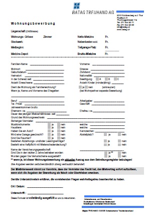 Bewerbungsformular - Tipss und Vorlagen