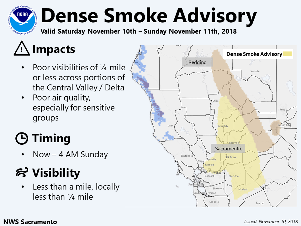 California Smoke Information: Saturday, Nov. 10, 2018 - Smoke Graphics ...