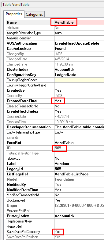 Dynamics AX/365FO: X++ Get table property