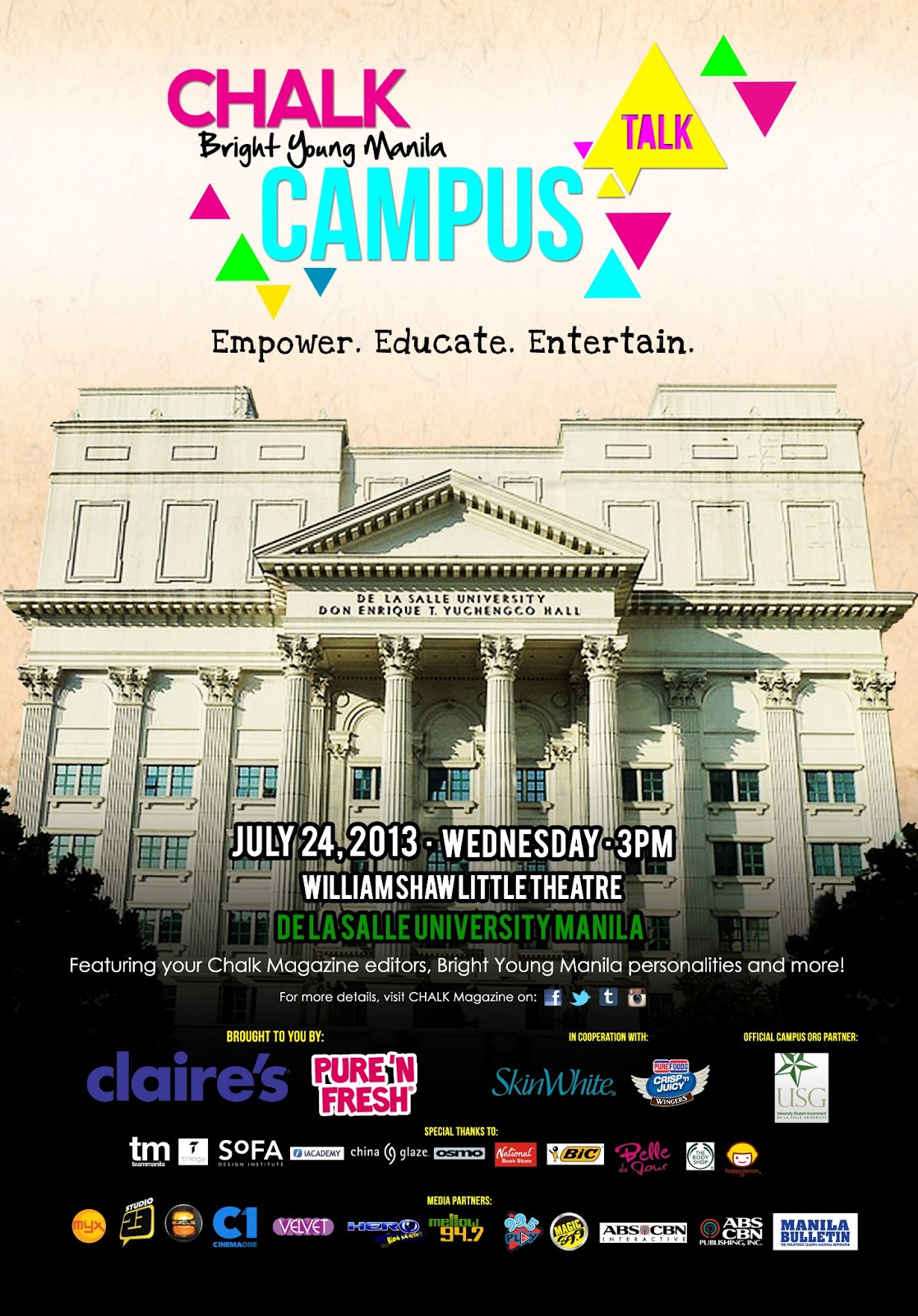 Chalk Bright Young Manila Campus Talk brings even more fun and power in ...