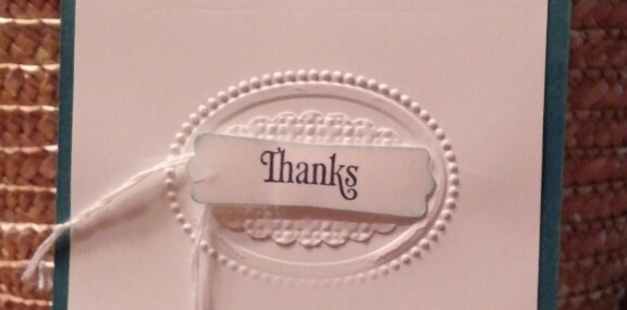 Sheryl's Crafting Corner: Thanks embossed card Sweet and Sleek