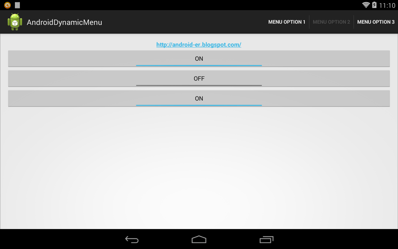 Android Er Enabledisable Menu Item Dynamically
