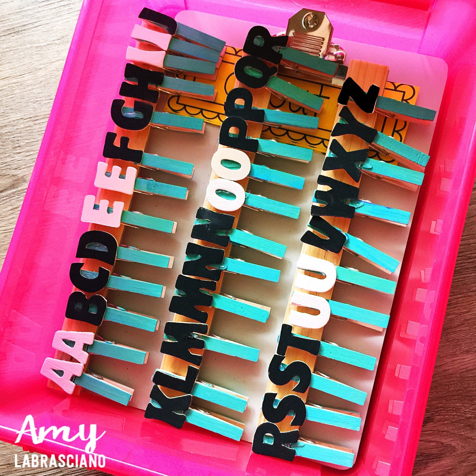 Learning Lessons With Amy Labrasciano: Letter Clip Word Building