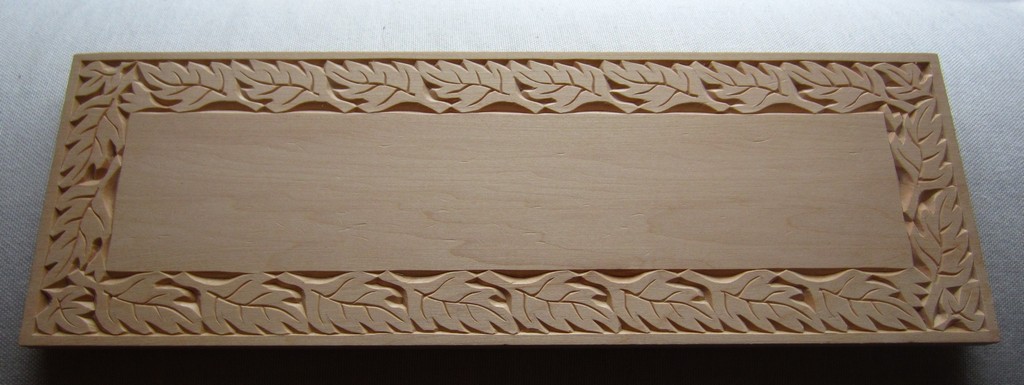 Ales the woodcarver: Chip carved leaf border on a practise board