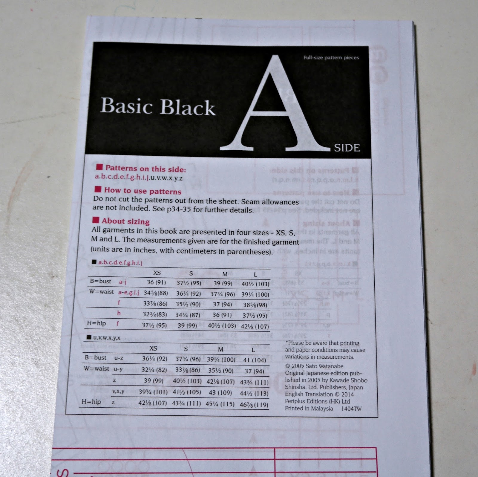 mommy sew pretty: Japanese Sewing Book Review - Basic Black by Sato Watanabe