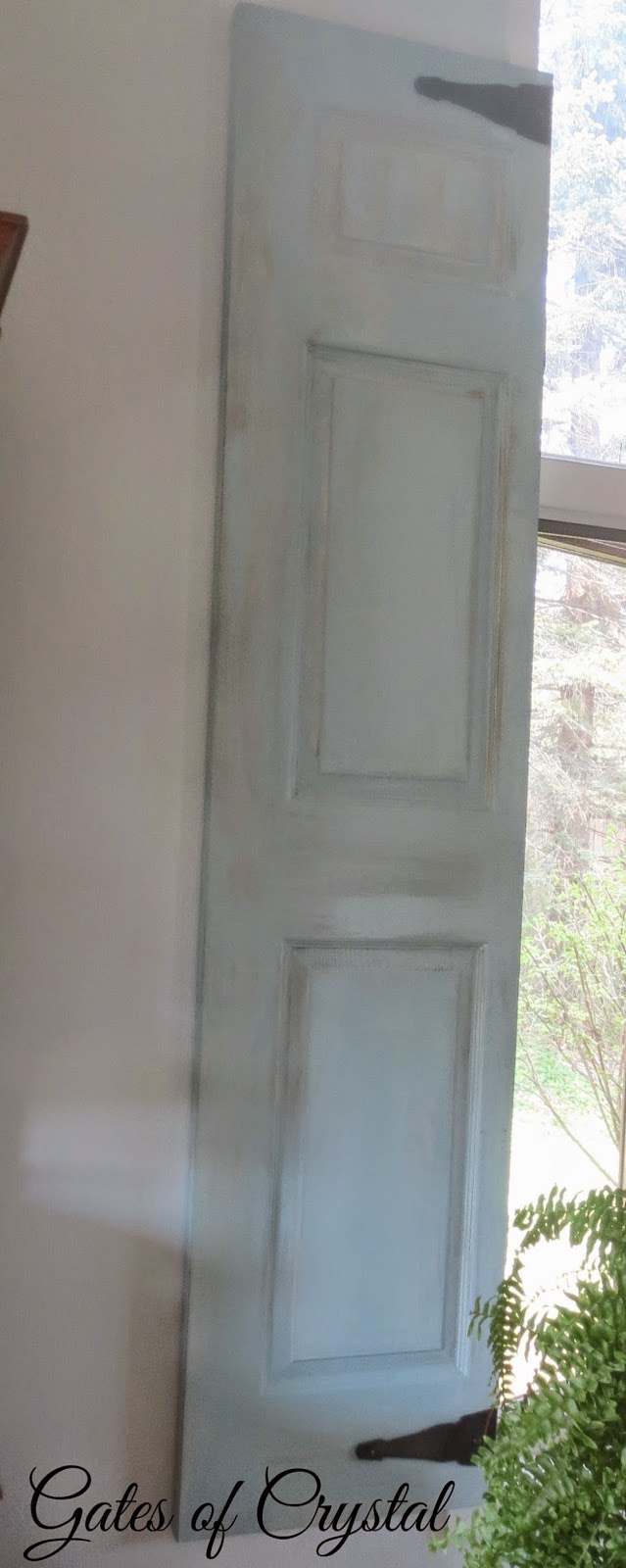 Gates Of Crystal Fake Hinges On Our French Shutters