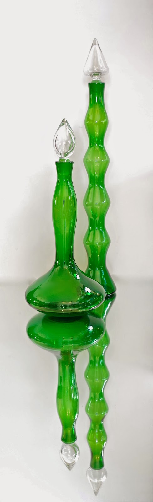 Heart of Glass - Blenko Glass: Husted Jade Decanters