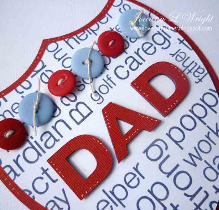 i love 2 cut paper: Father's Day Shaped Card