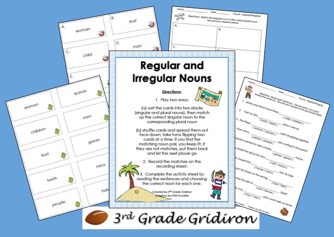 Simply Centers: Regular/Irregular Nouns Freebie!