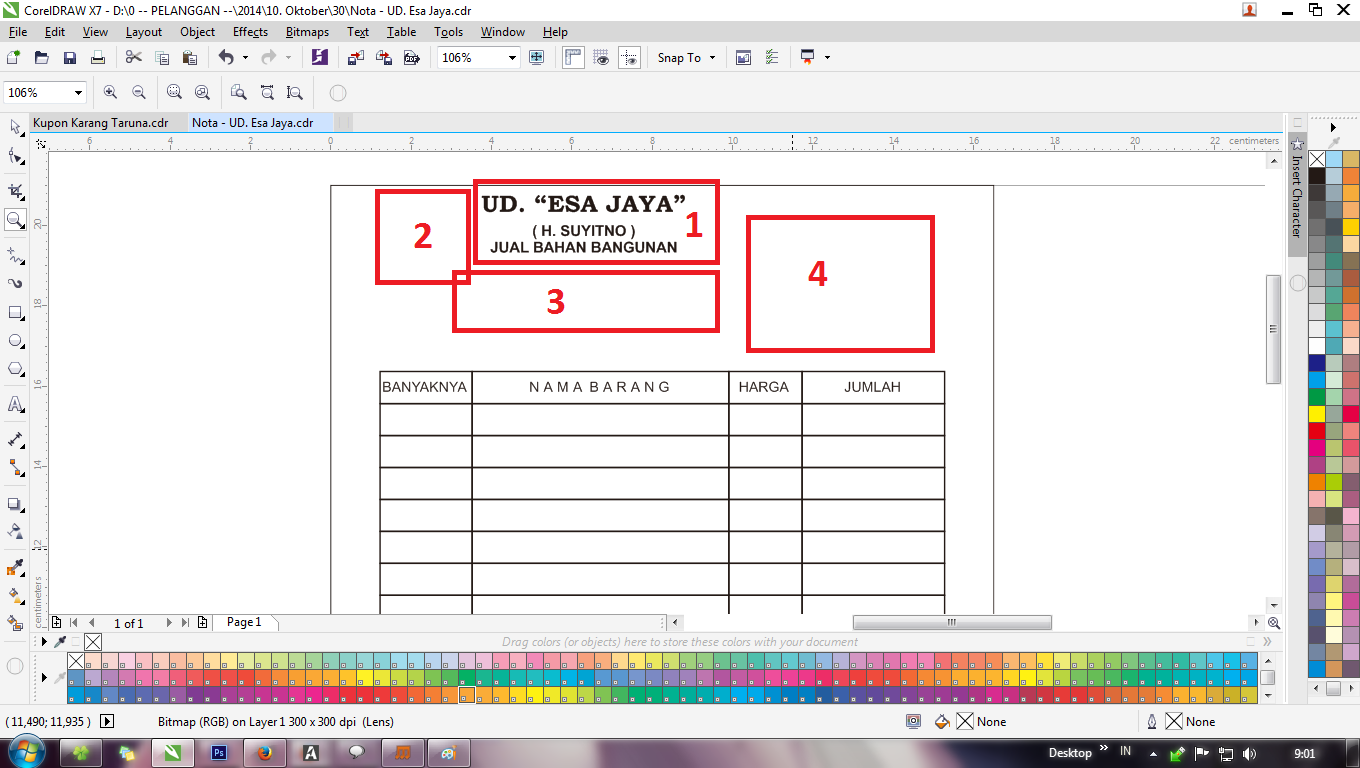 Tutorial Membuat Nota Ukuran Setengah Folio ( Berdiri/Vertical ...