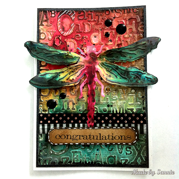 Bright and Beautiful card with video tutorial ~ Made by Sannie