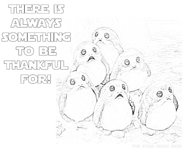 Star Wars Porgs Coloring Page - Thanksgiving - The Star Wars Mom ...