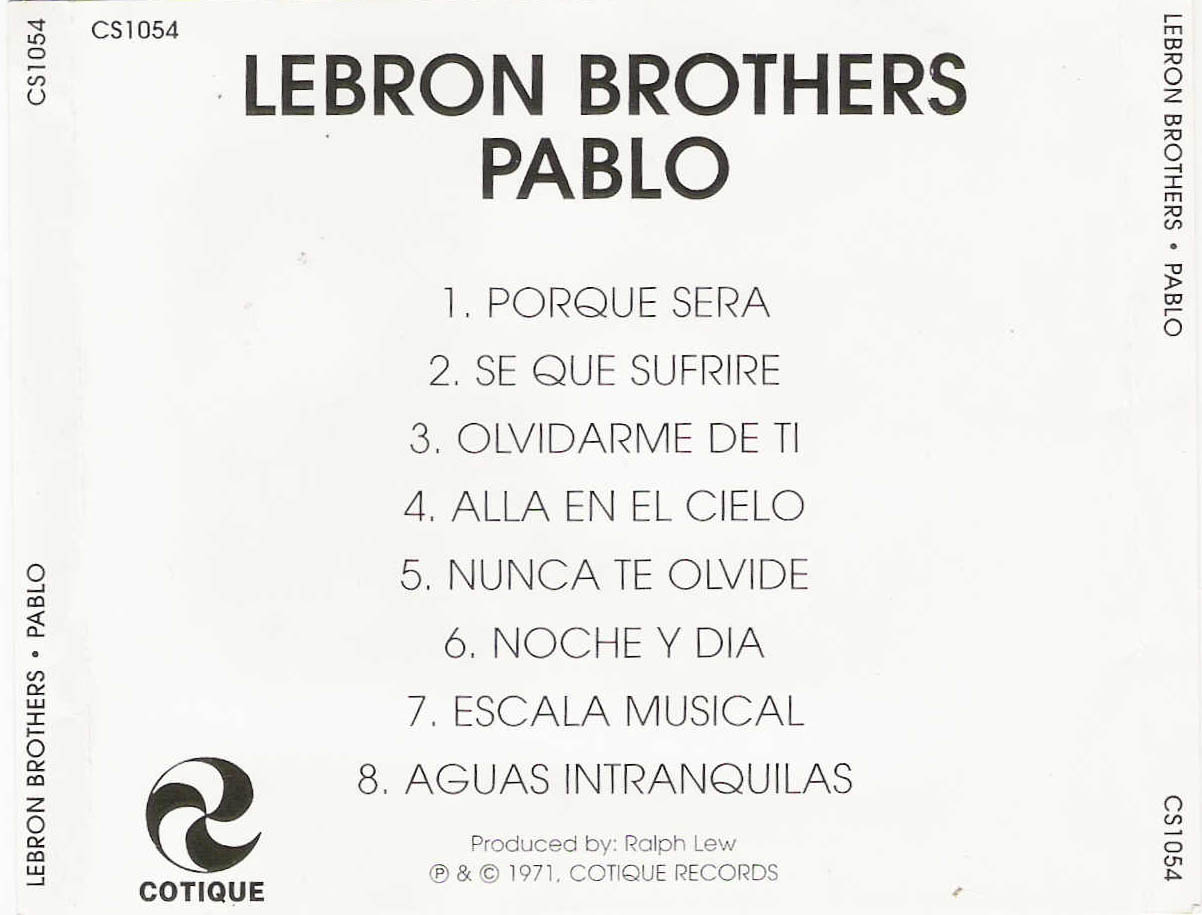 SALSA VIDA: 1971 The Lebrón Brothers - Pablo