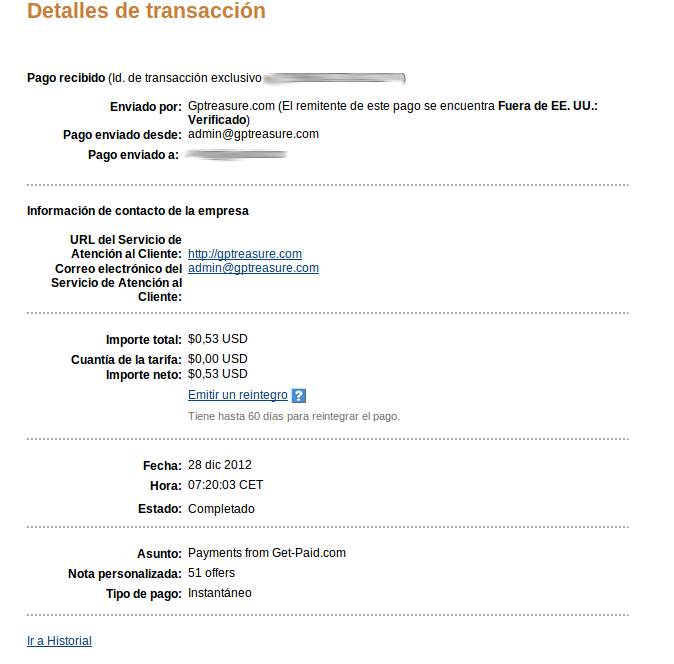 La guía del dinero online: Pagos Recibidos