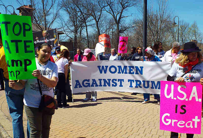 PLAINFIELD TODAY: Women rally against Trump at Plainfield march