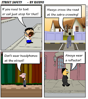 ENGLISH IS EASY! ENGLISH IS OK!: STREET SAFETY comic strips made by the ...