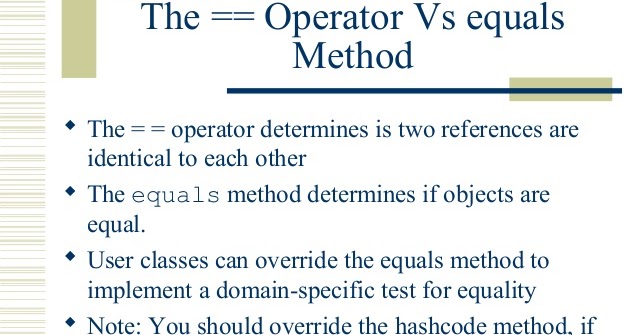Avoid Using Instead Of Equals To Compare Objects In Java Example