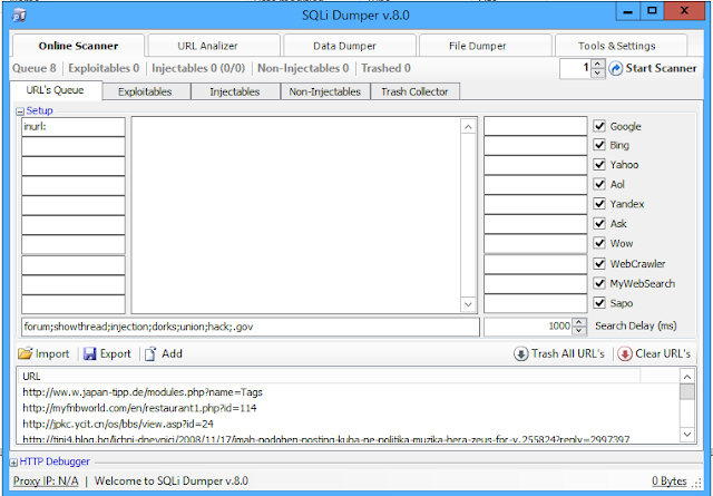 Download SQLi Dumper v8.0 + 4000 Dork! » INDRAMAYU SOFTWARE31