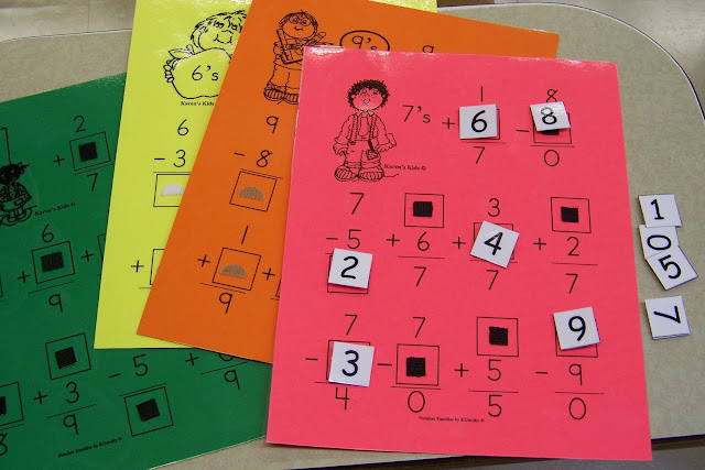 Doodle Bugs Teaching {first grade rocks!}: Math Missing Number Center