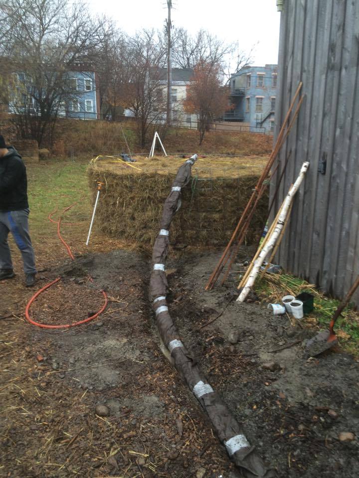 Sustainable compost water heating system