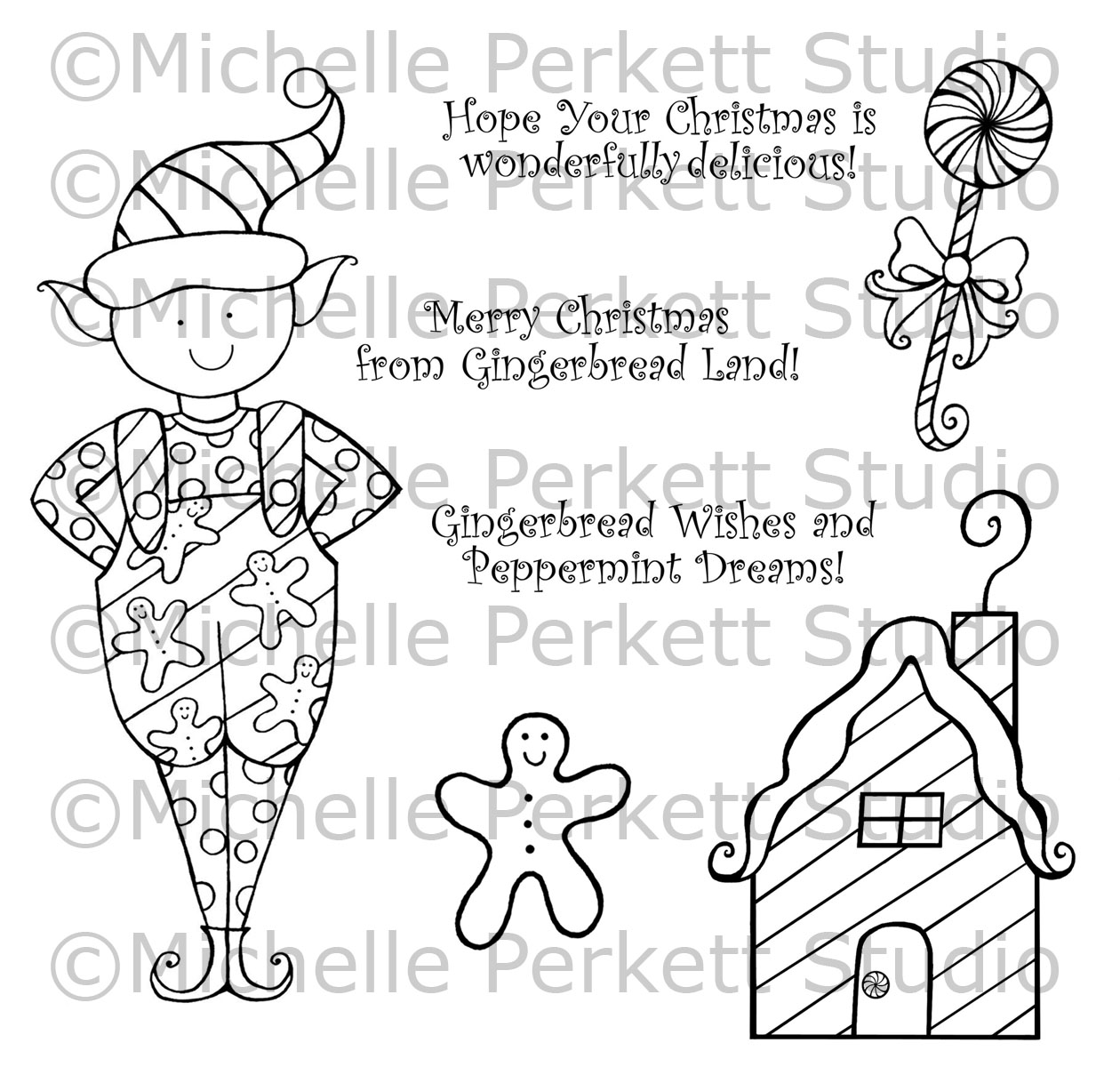 MICHELLE PERKETT STUDIO: NEW MPS "GINGERBREAD LAND" STAMP SET RELEASE!