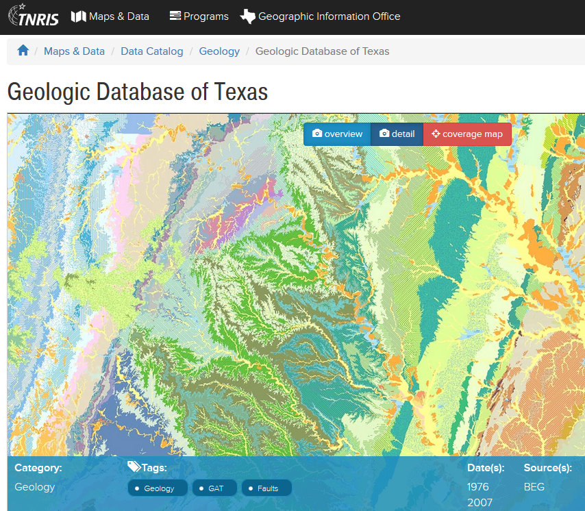 Geologic Database of Texas | Nutrition Facts