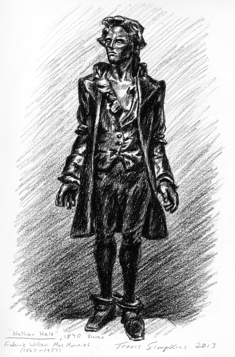 Worcester Art Museum: Sketches by Travis Simpkins: "Nathan Hale", 1890 ...