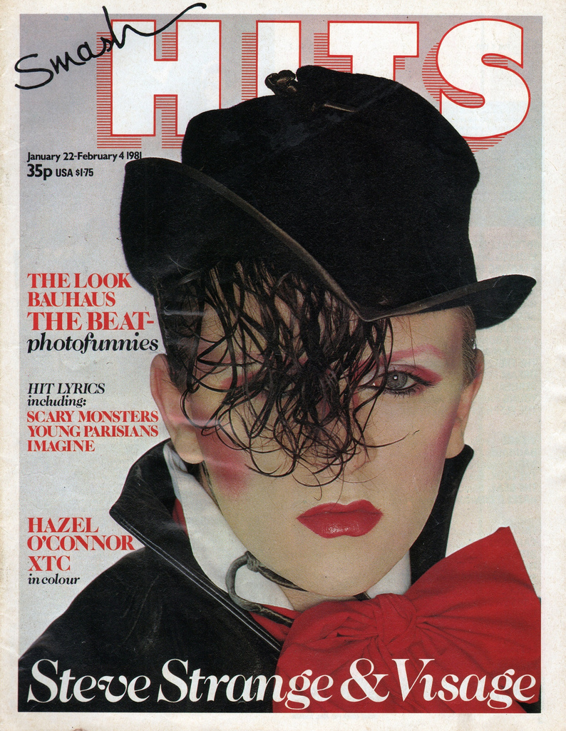 Nineteen-Eightyone: 22/1/81. Steve Strange (Visage) on cover of Smash ...