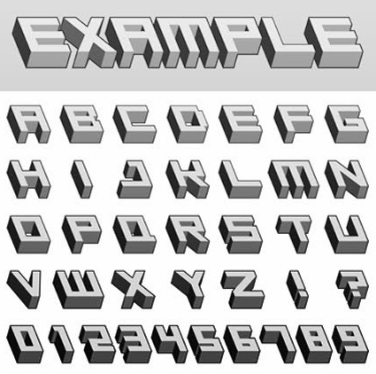 Example 3d Digital Graffiti Alphabet A to Z | Digital Graffiti