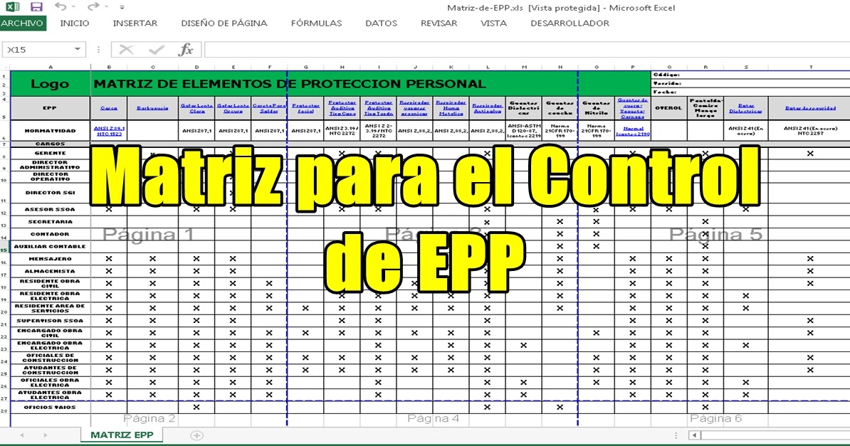 🥇 Matriz para el Control de EPP Completo. - REQUISITOS Y MAS INFO. AQUÍ 👉