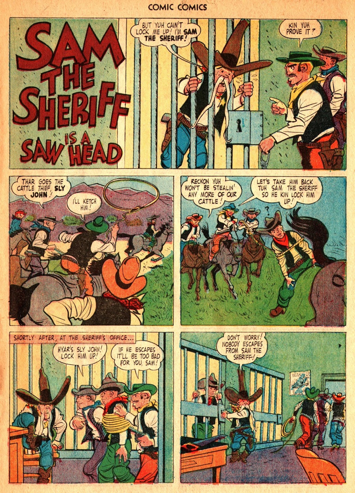 Four-Color Shadows: Sam the Sheriff-Comic Comics-1946