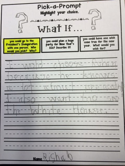 First Grade Bloomabilities: Pick-A-Prompt Fun!