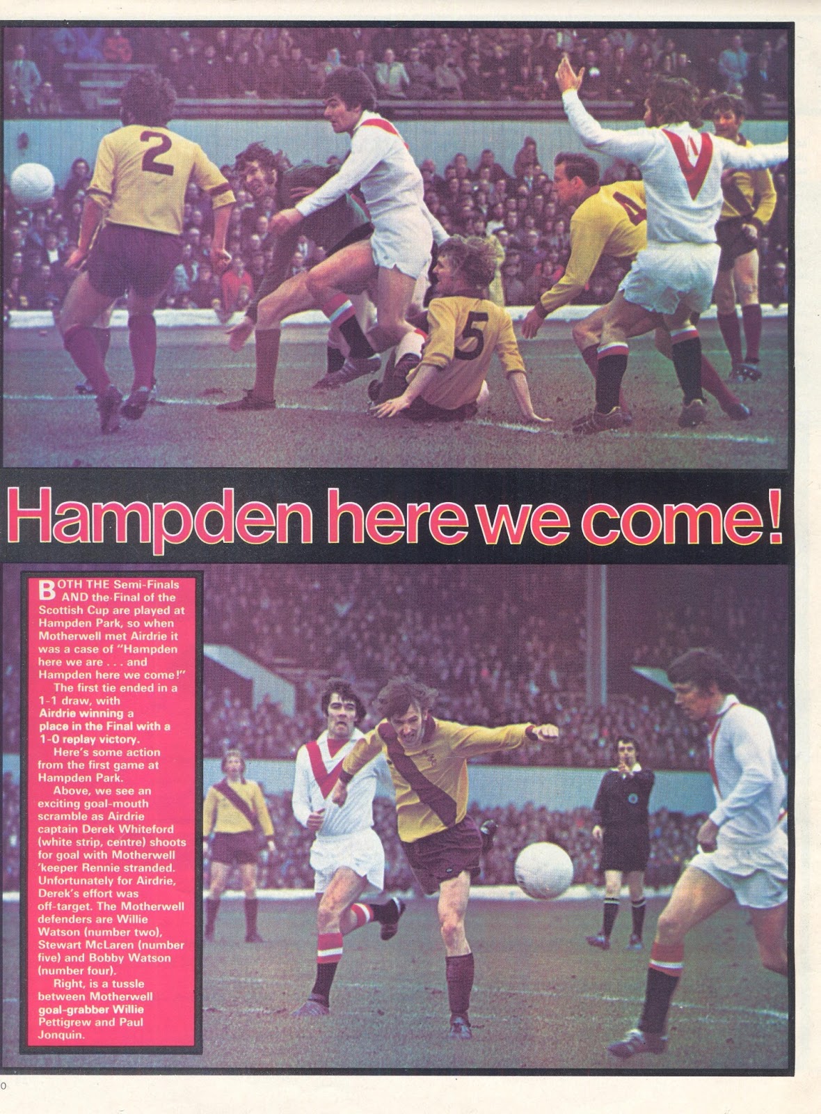 Old Scottish Football: Airdrieonians v Motherwell 1975 Scottish Cup ...