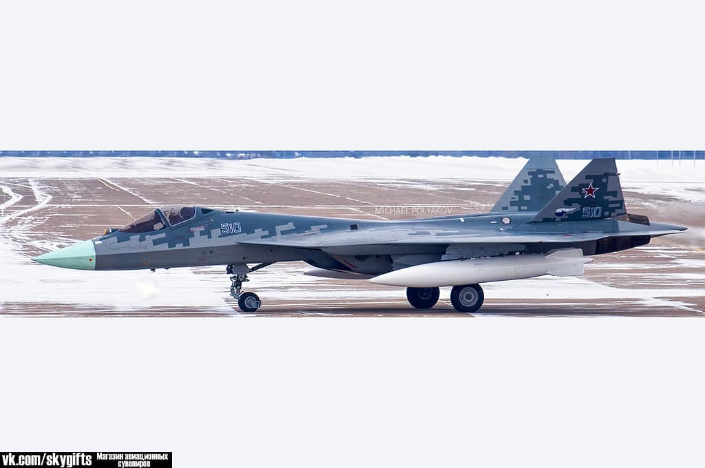 Military and Commercial Technology: 1st images of 10th flying Su-57 ...