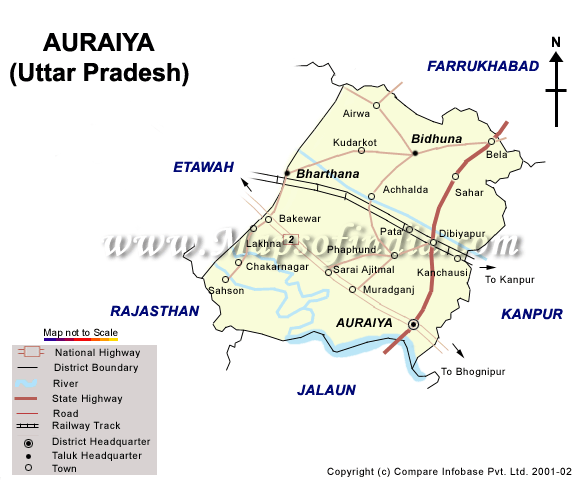 Top Tourist Place India : Map of Uttar Pradesh
