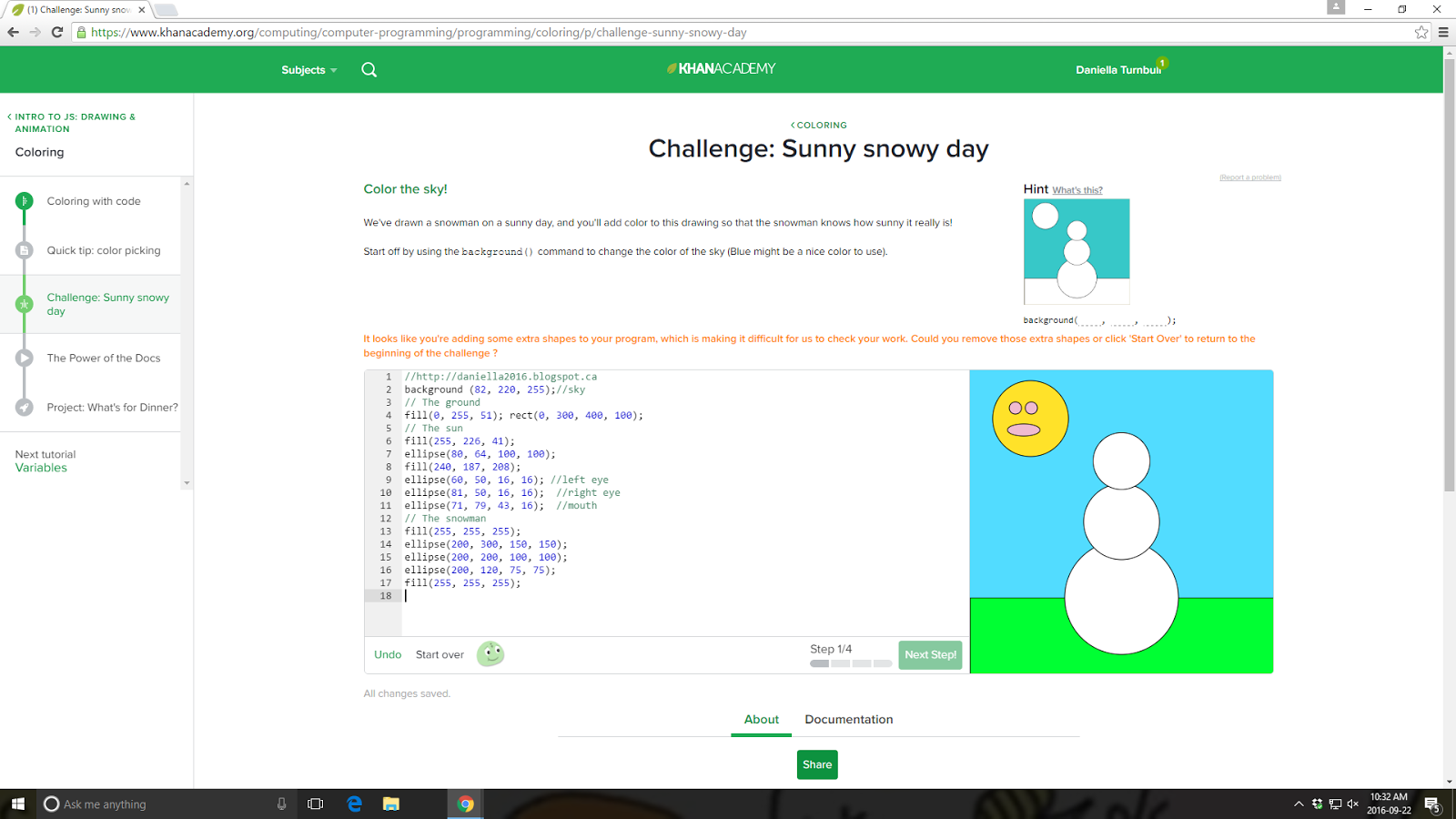 Daniellas Info Tech Blog Khan Academy Javascript