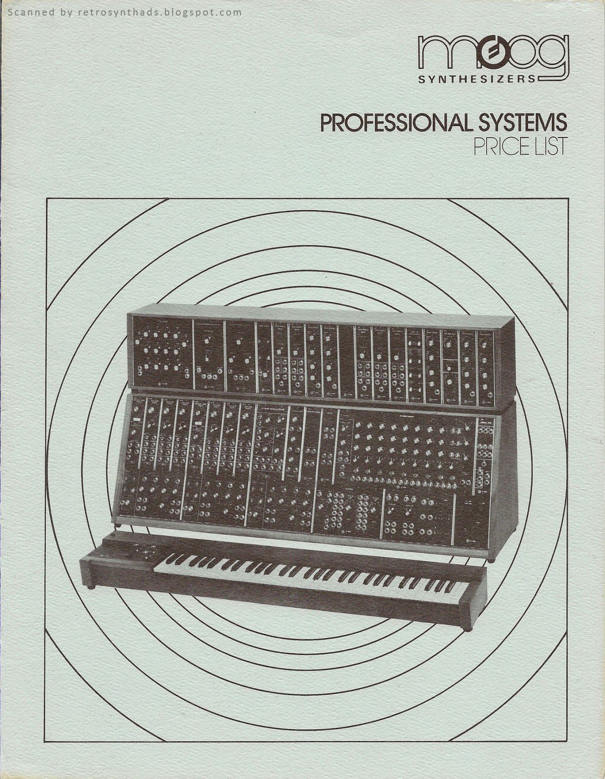 Retro Synth Ads: Moog Professional Systems Price List, March 1, 1976
